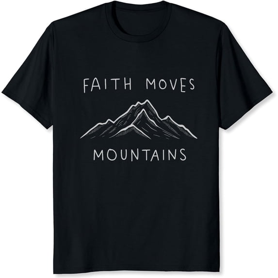 Teeso Faith Moves Mountains Christian Shirt Gift Idea for Men ...