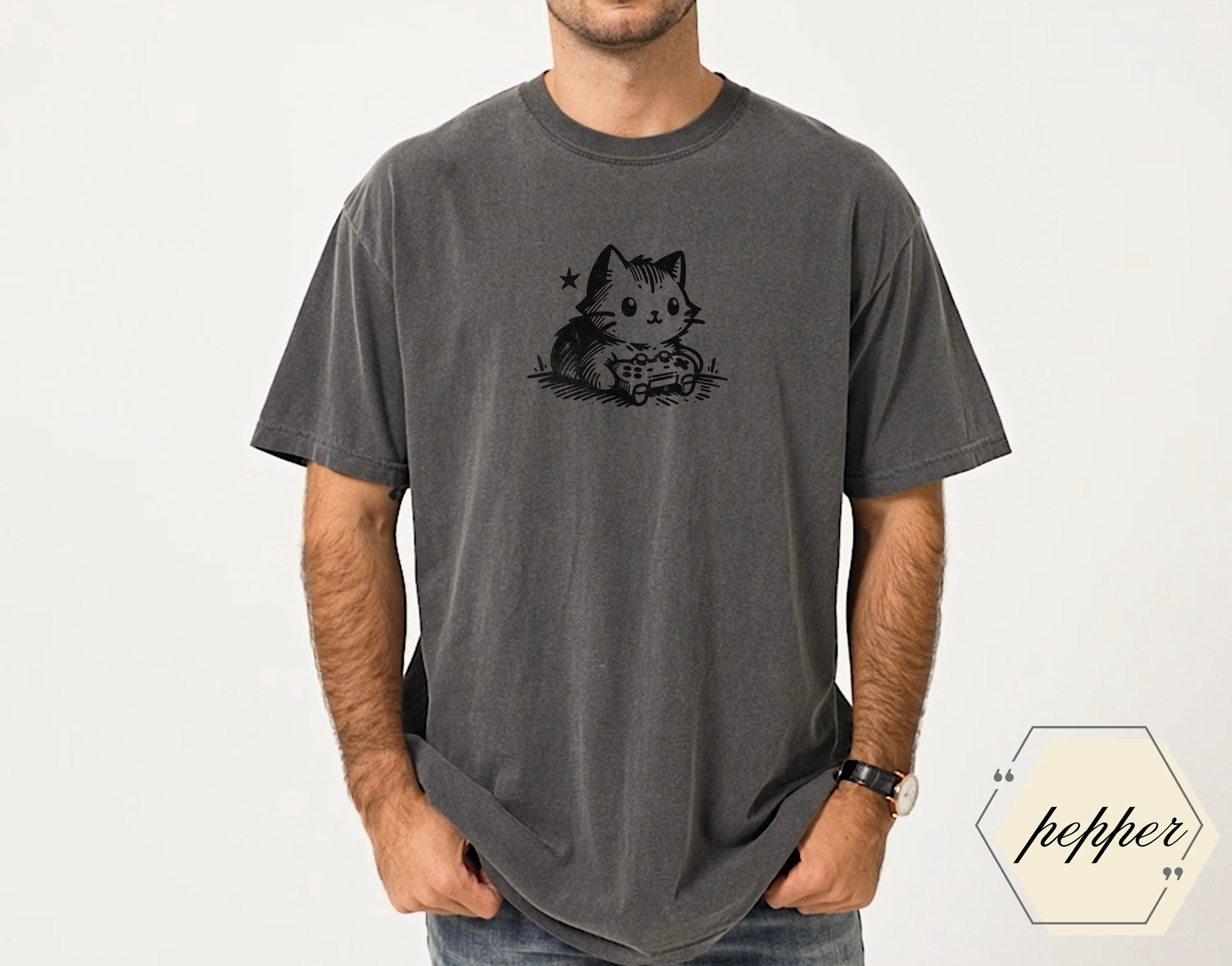 Teeso Gamer Cat Shirt, Gamer Shirt, Gamer Husband, Ivory 4XL - Walmart.com