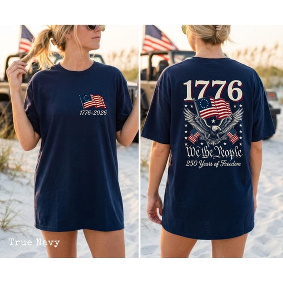 Teeso July 4th - 1776 American Flag Vintage Patriotic Eagle T-shirt ...