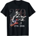 Teeso Lincoln Playing Guitar T-Shirt, 250th Anniversary Graphic Tee ...