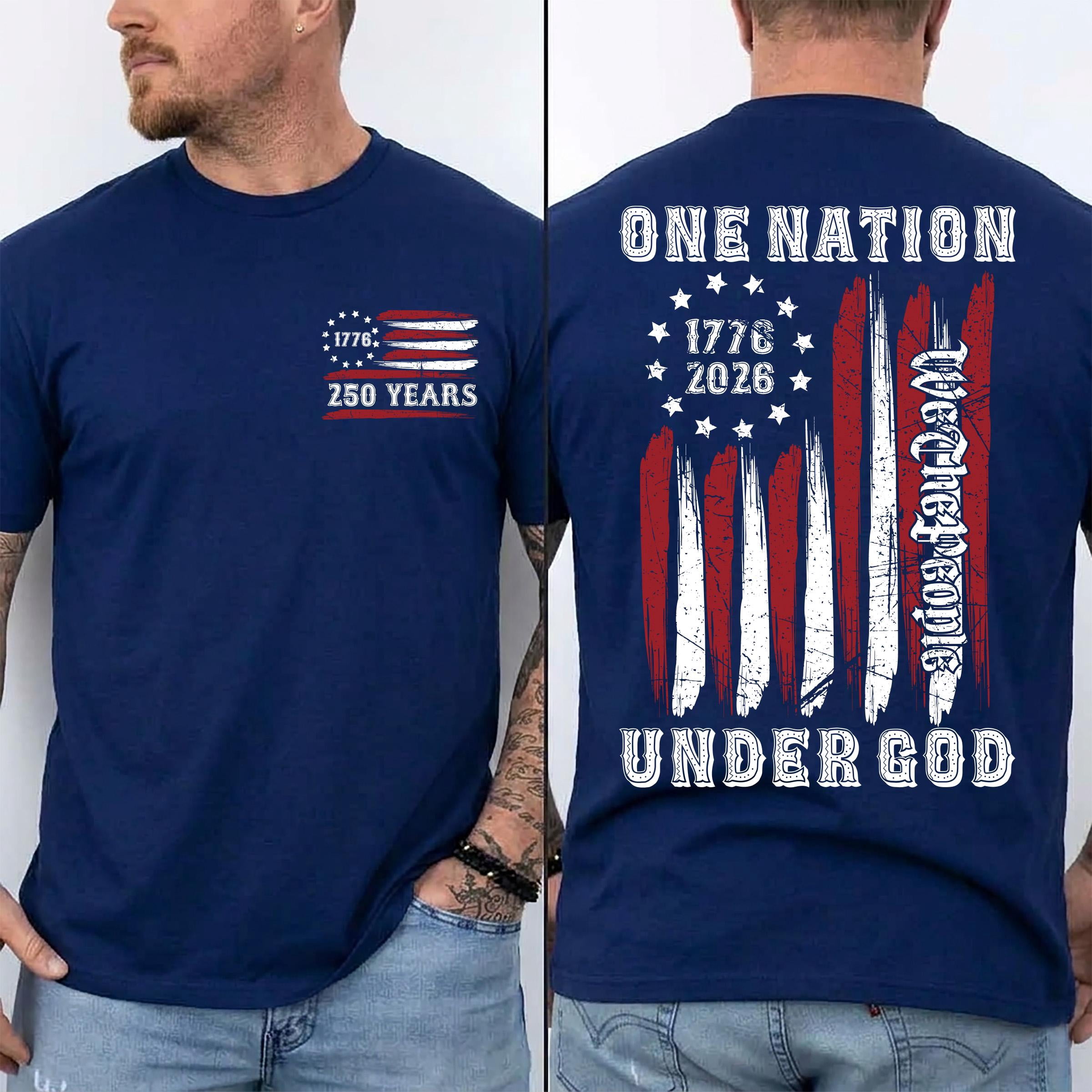 Teeso One Nation Under God Shirt, America 250 Anniversary Shirt ...