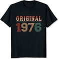 Teeso Original 1976 50th Birthday Shirt Vintage Retro Number Design 50 ...