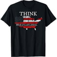 Teeso Patriotic Flag Think While It's Still Legal USA T-Shirt, Navy L ...