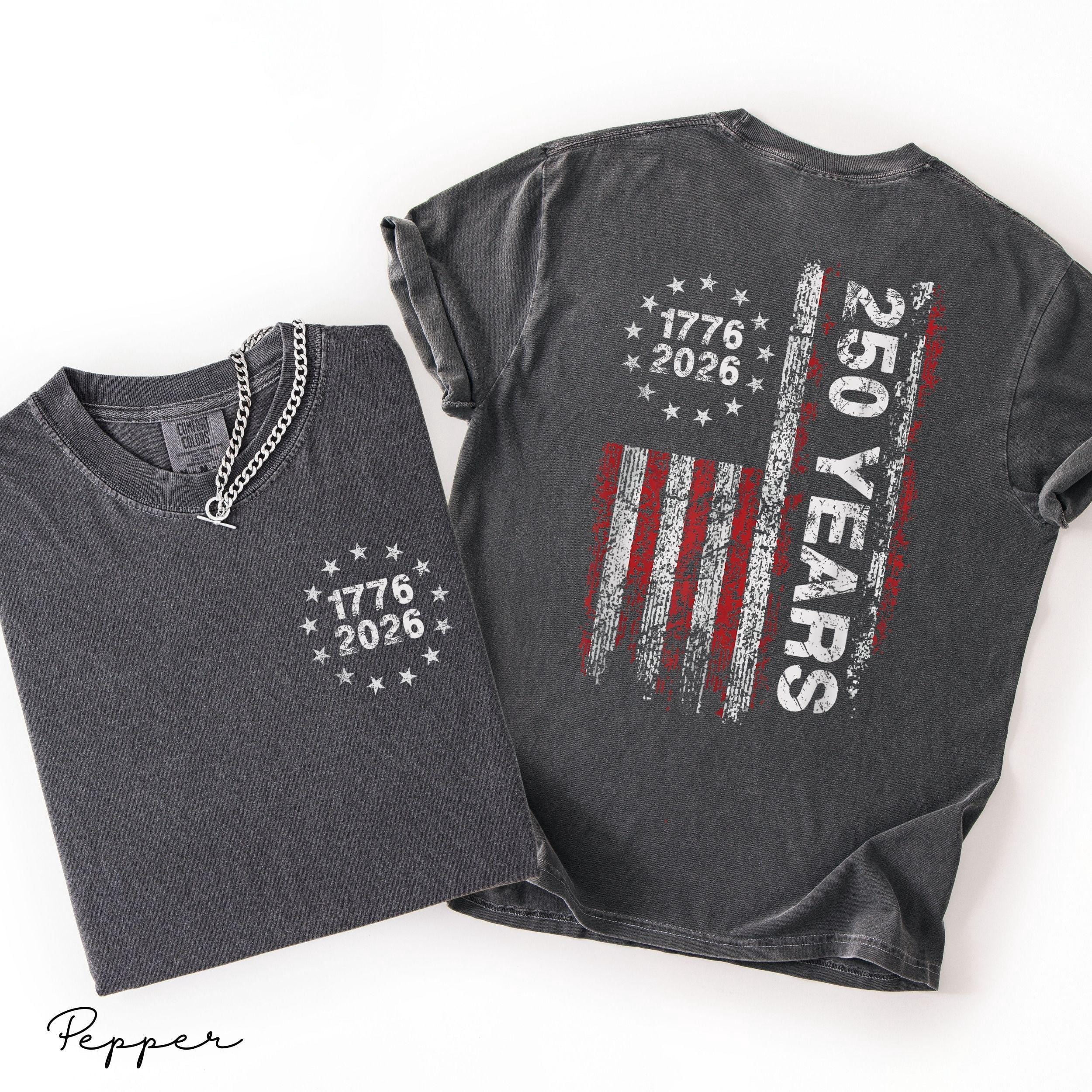 Teeso Patriotic USA Flag Shirt, Retro Independence Day Tee, Celebrate ...