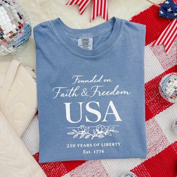 Teeso Patriotic USA T-Shirt, 250th Anniversary Tee, America 1776 ...