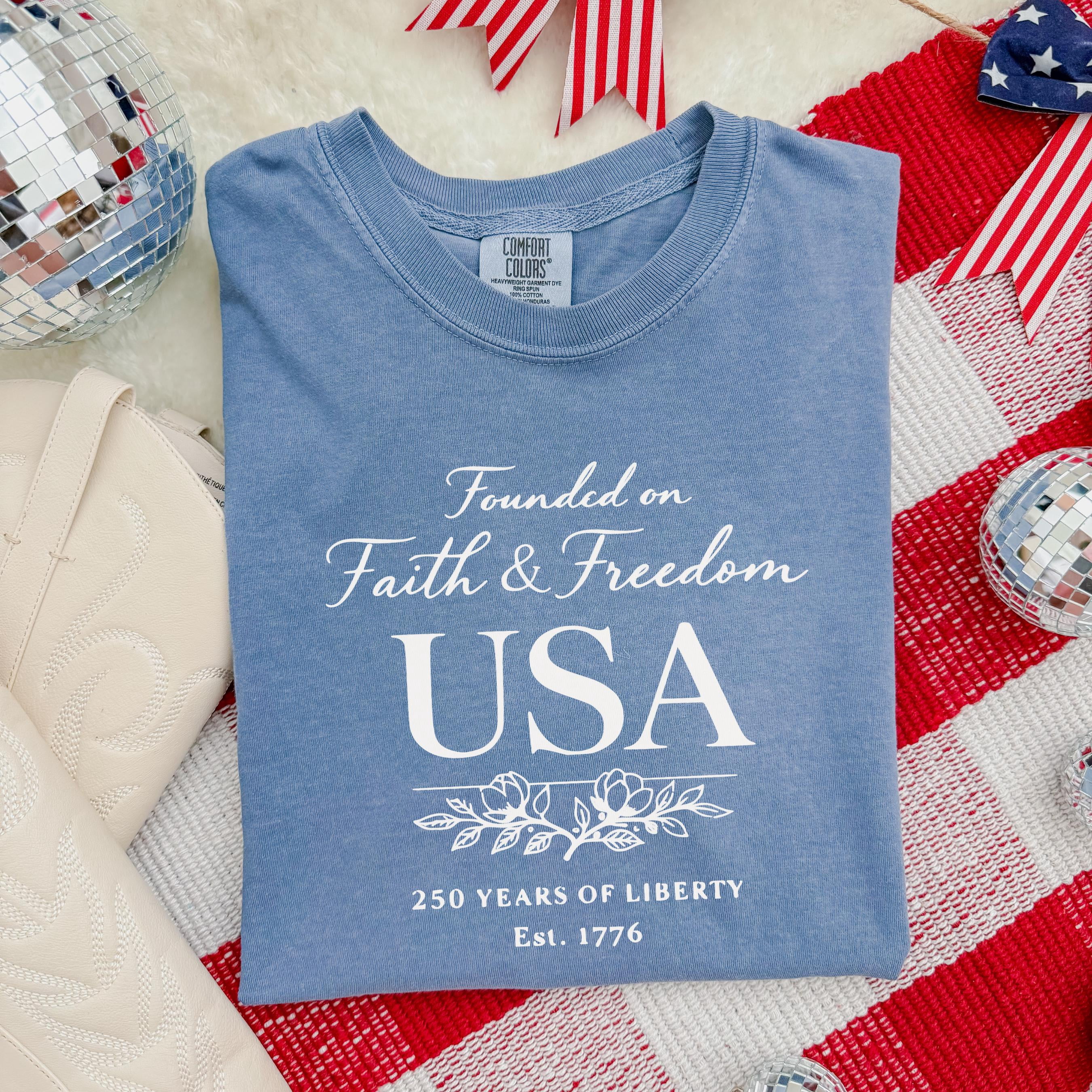 Teeso Patriotic USA T-Shirt, 250th Anniversary Tee, America 1776 ...