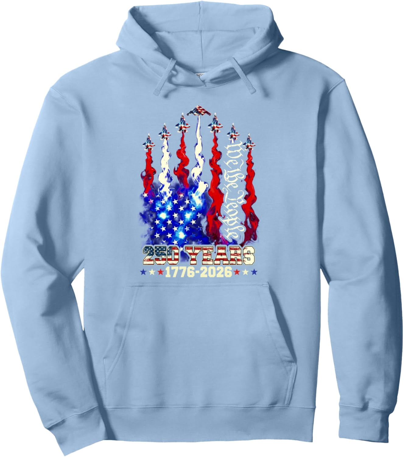 Teeso Pullover Hoodie, Patriotic USA 250th Anniversary T-Shirt Design ...