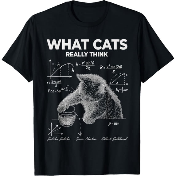 Teeso Science Cat Humor T-Shirt, Black L - Walmart.com