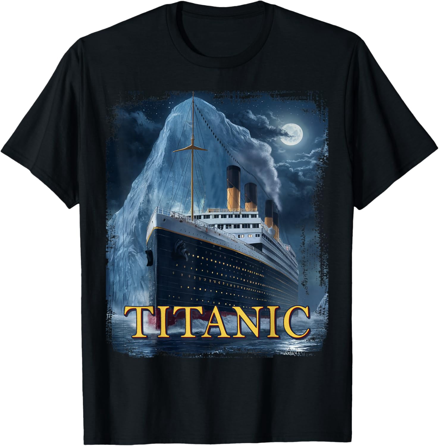 Teeso Titanic Cruise Ship Graphic Hit Iceberg April 15th 1912 T-Shirt ...