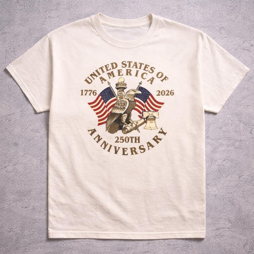 Teeso USA 250th Anniversary Shirt, 1776 2026 Patriotic Eagle Tee ...
