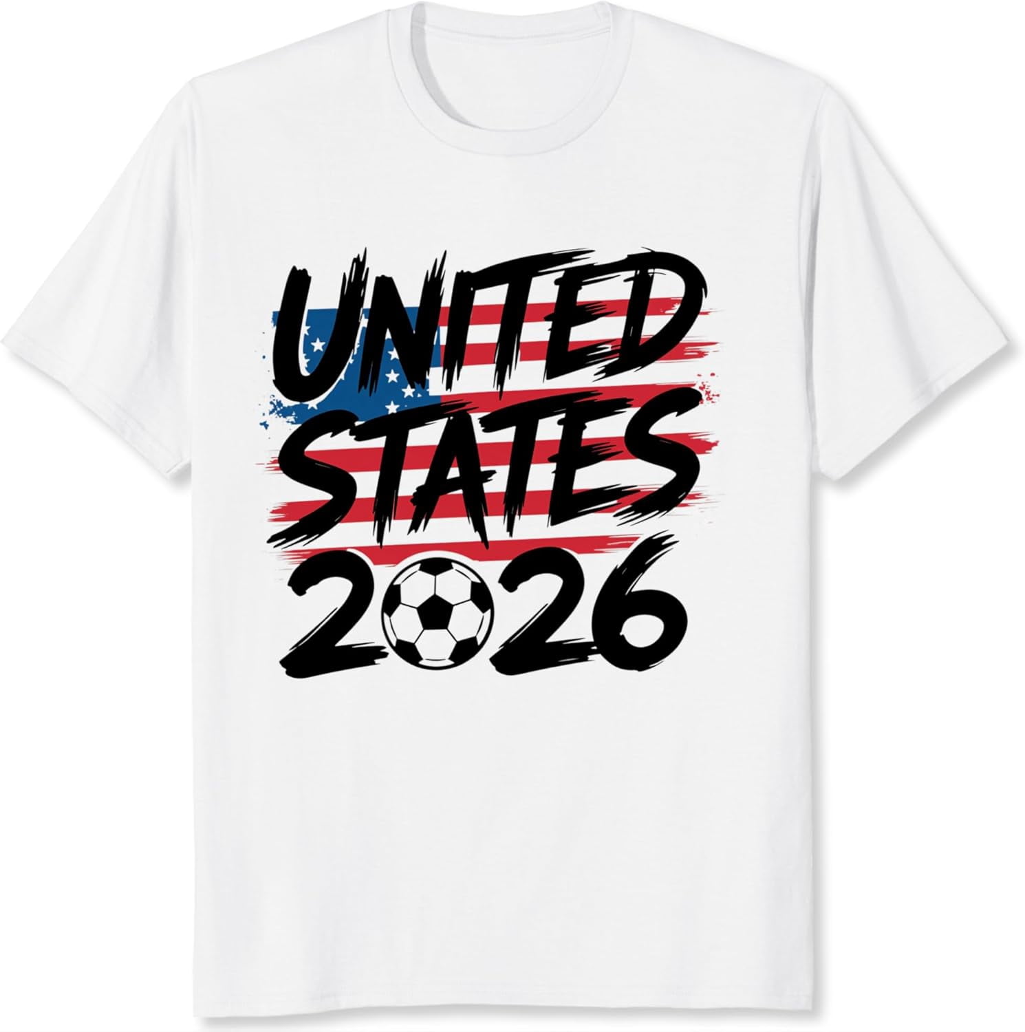 Teeso United States 2026 Soccer Shirt USA Flag Soccer Graphic Tee for ...