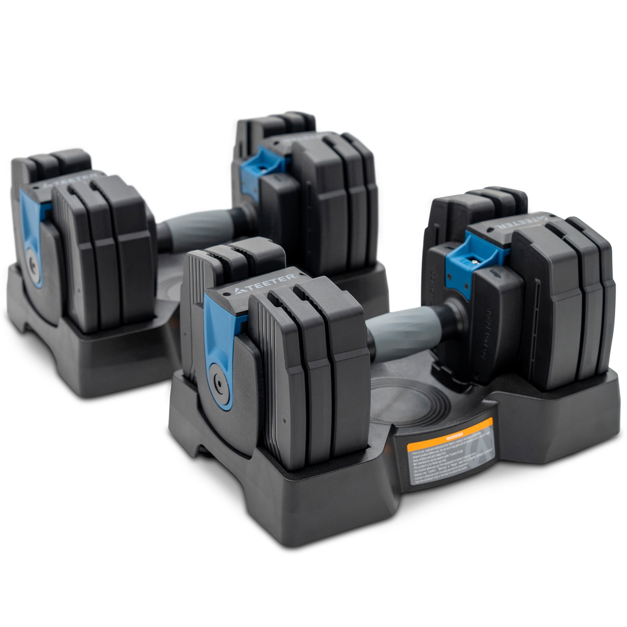 Teeter ProFlex 432 Adjustable Dumbbell Weight Set, 8 in 1 Free Weights ...