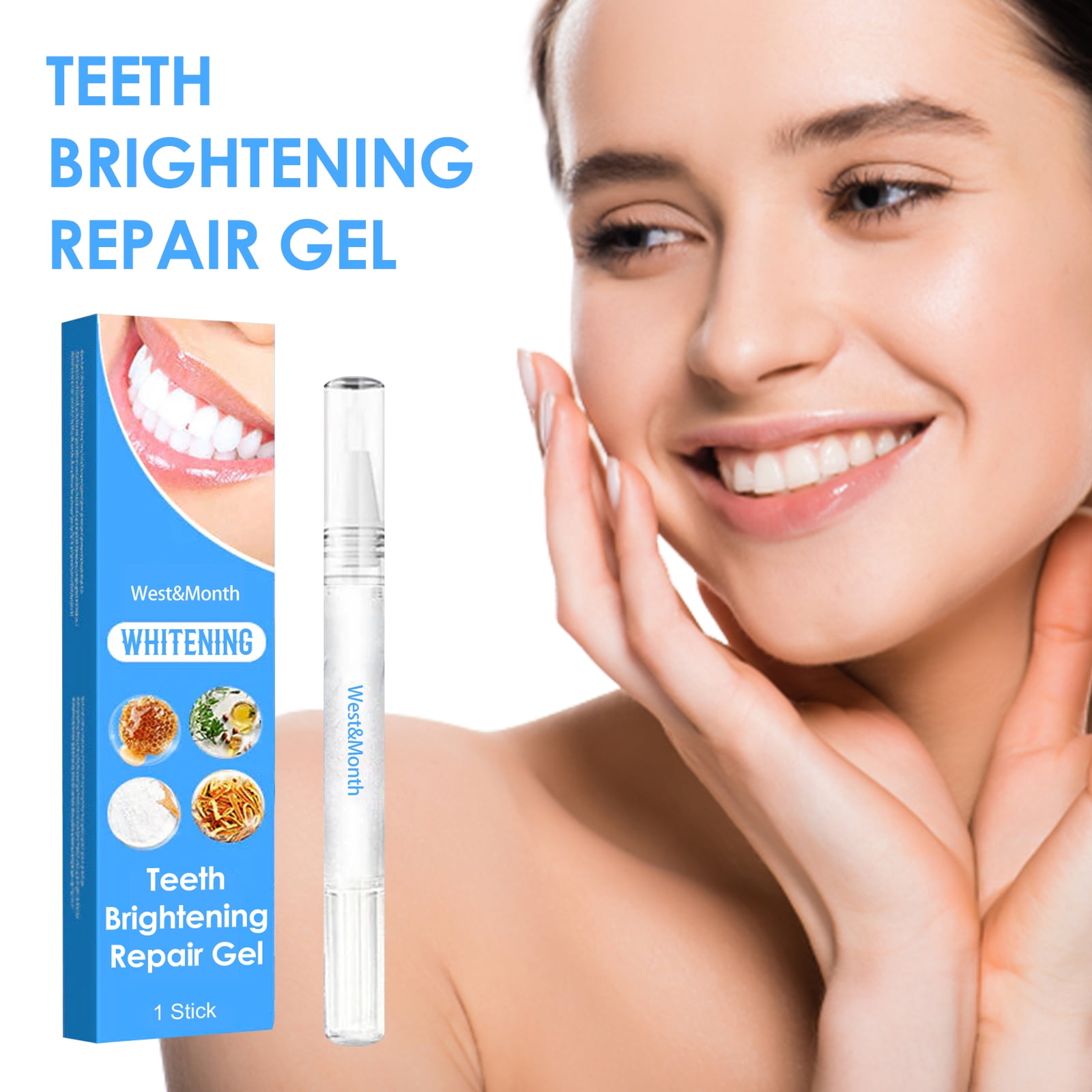 Teeth Brightening Repair Gel, Oral Care Beauty Cleaning Teeth White ...