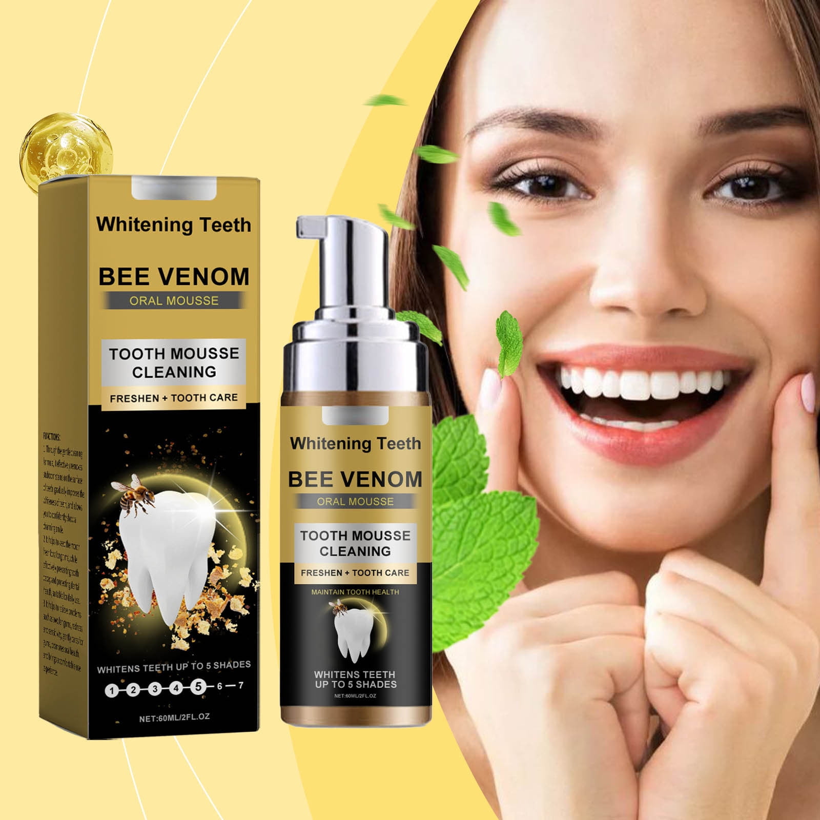 Teeth Cleaning Cleanses Yellow Teeth Bad Breath Stains Freshens Breath ...