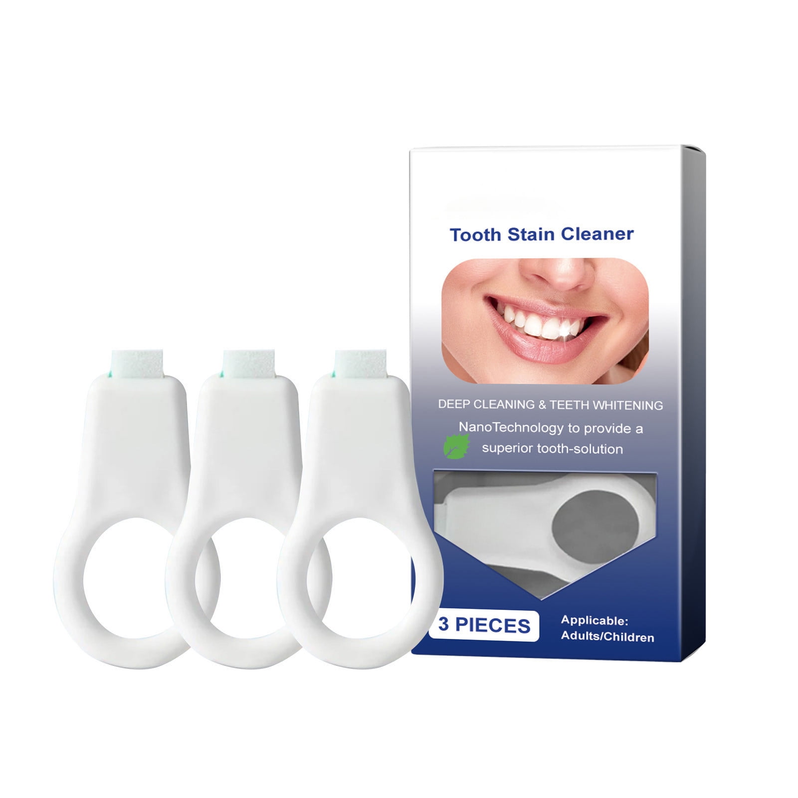 Teeth Cleaning Sponge Wipes 3-Pack Stain Remover For Coffee Tea Stains ...