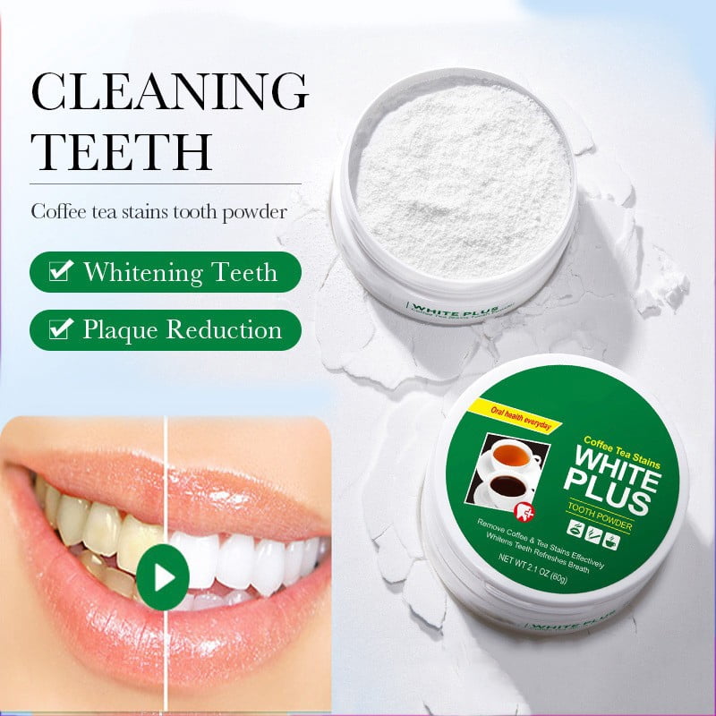 Teeth Cleaning & Whitening Oral Tooth Powder - Gently Removes Stains ...