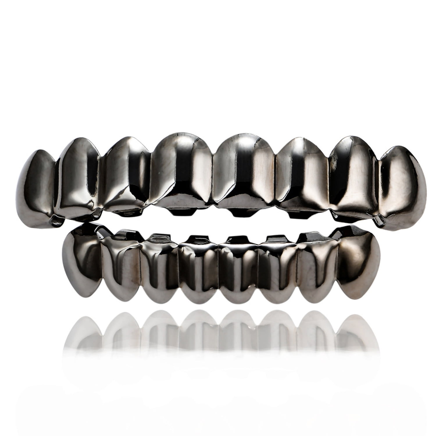 Teeth Grillz Set For Unisex Top Bottom Mouth Gold Silver Color Teeth ...