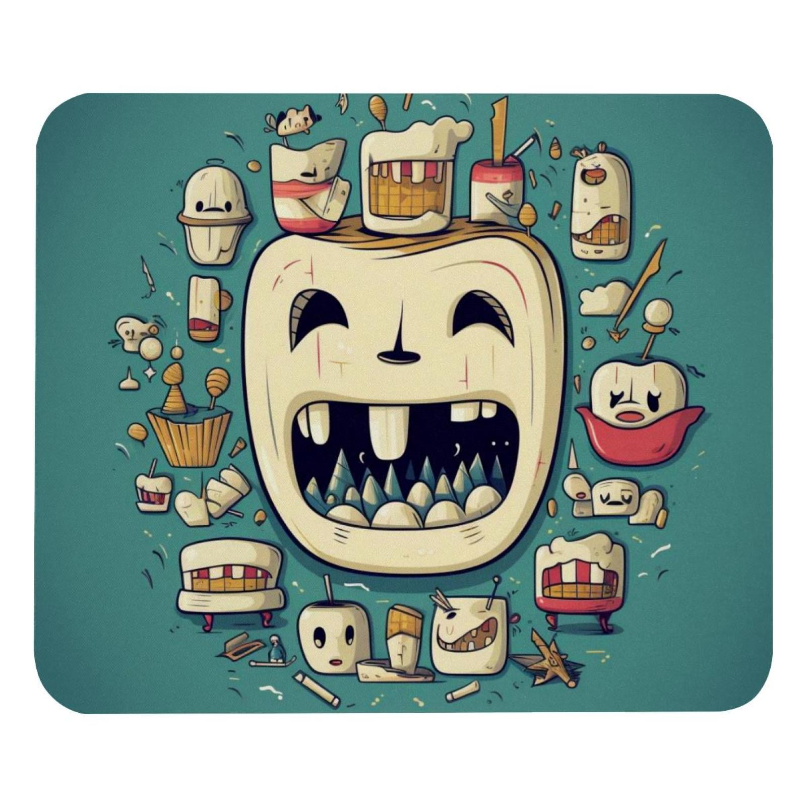 Teeth Mouse Pad, Personality Design Rubber Base for Office Decor for ...