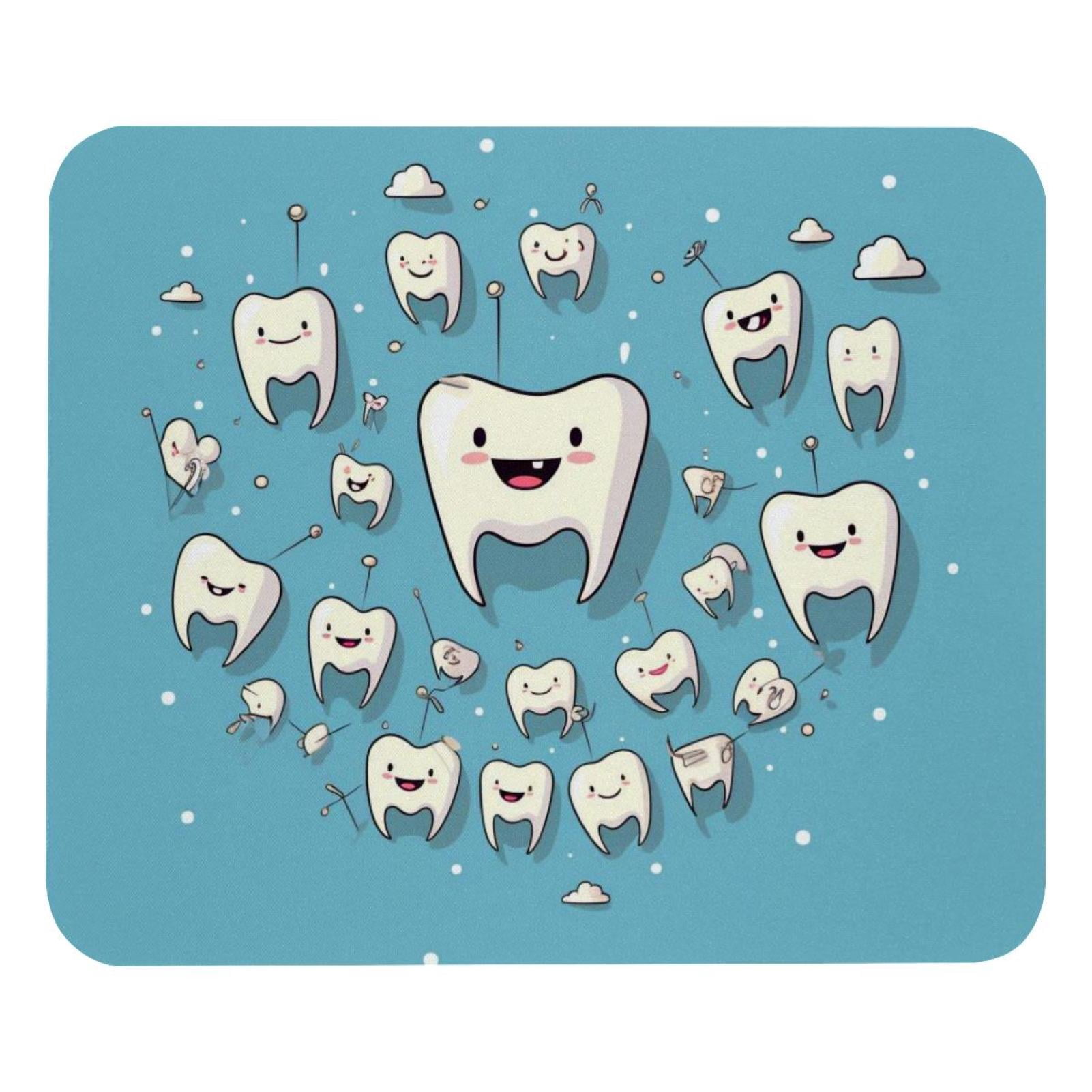 Teeth Mouse Pad for Laptop Wireless Mouse Home Office Travel, Portable ...