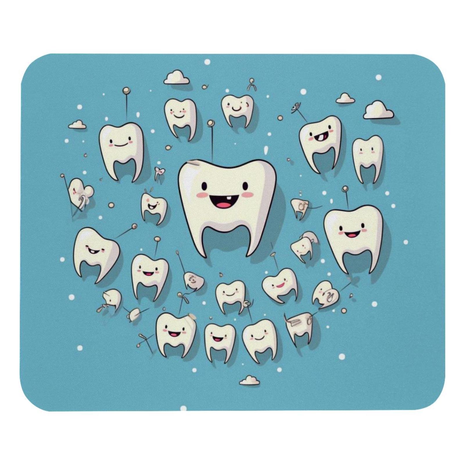 Teeth Mouse Pad for Wireless Mouse Home Office Desk Laptop with Rubber ...