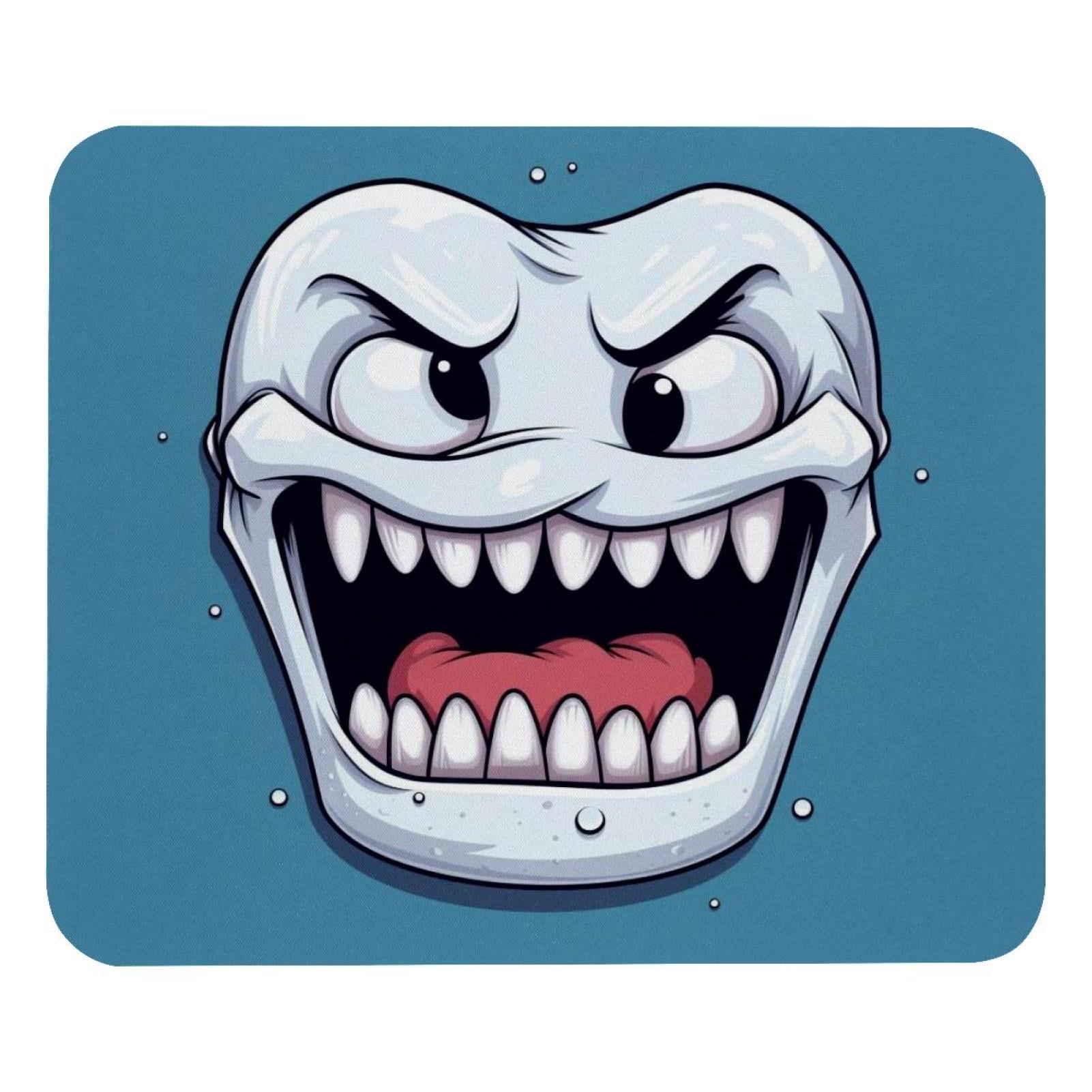 Teeth Mouse Pad for Wireless Mouse Home Office Desk Laptop with Rubber ...