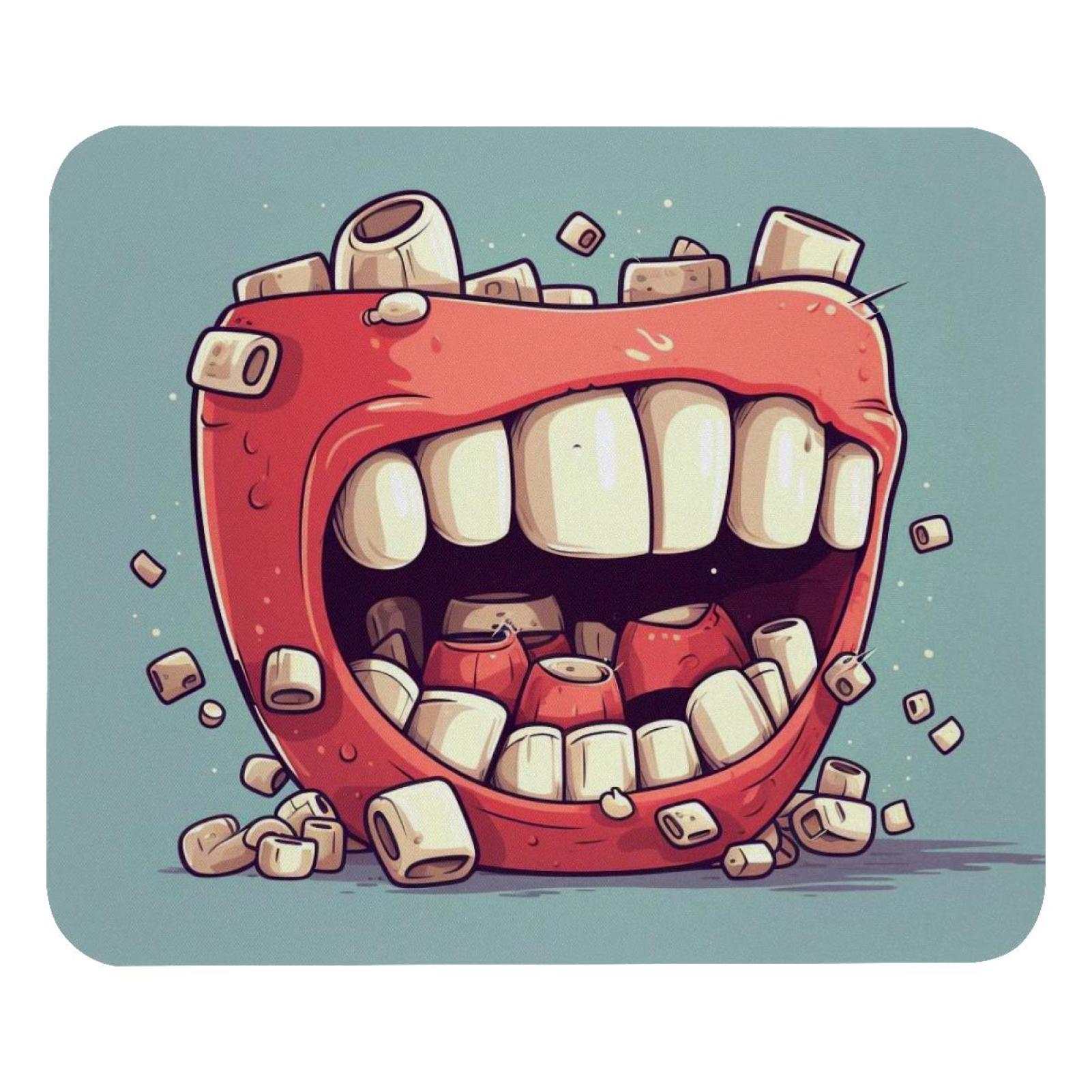 Teeth Mouse Pad for Wireless Mouse Home Office Desk Laptop with Rubber ...