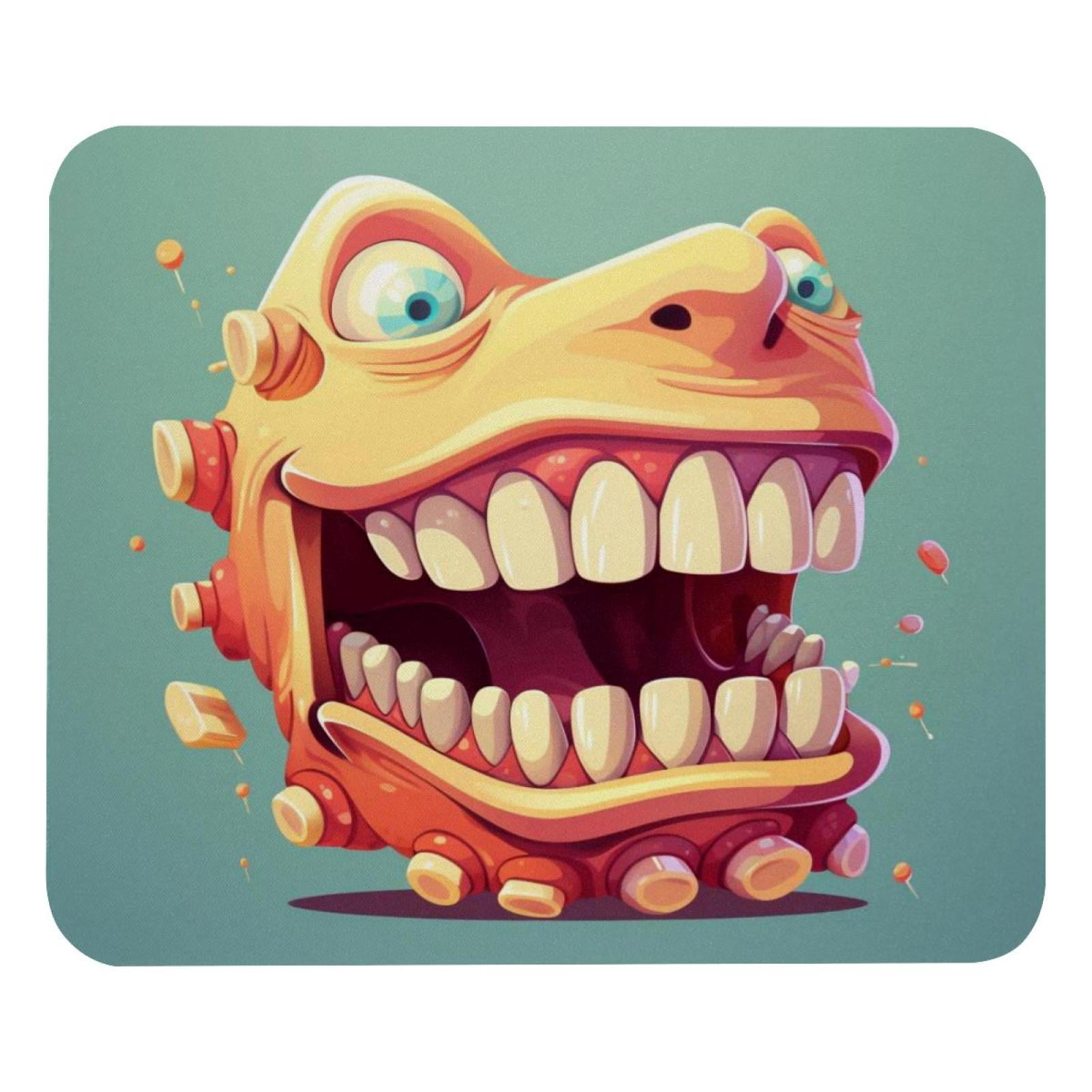 Teeth Mouse Pad for Wireless Mouse Home Office Desk Laptop with Rubber ...