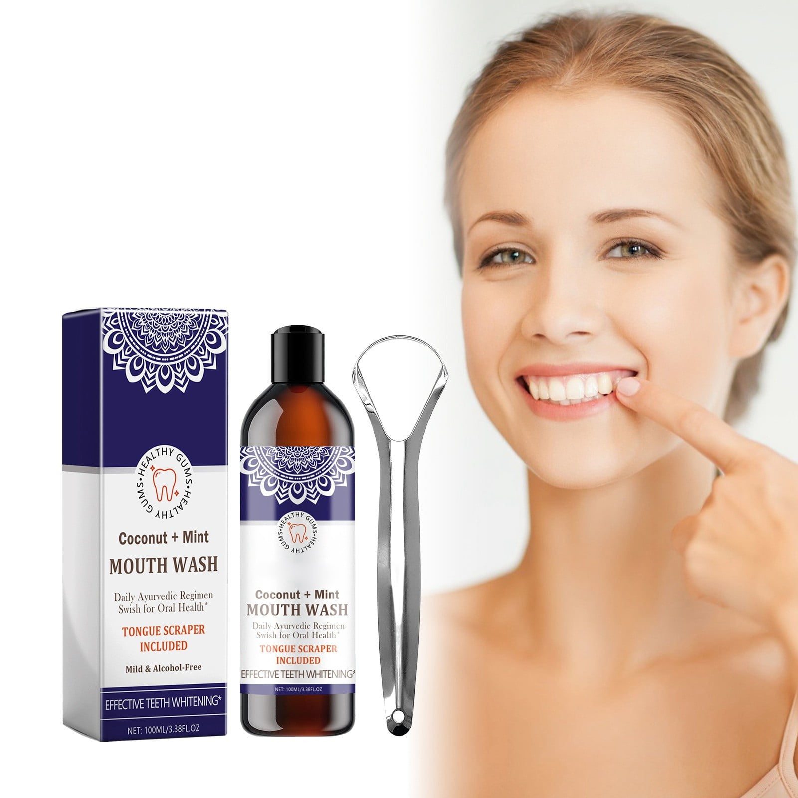 Teeth Mouthwash Fresh Breath Cleansing Tongue Coating Teeth Oral Care ...