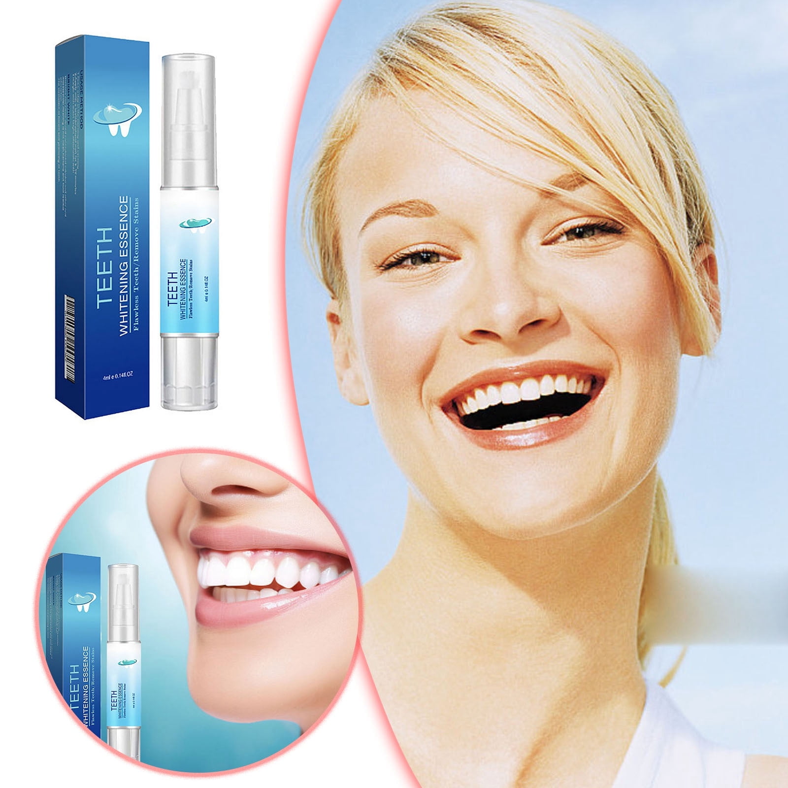 Teeth Pen Instant Gel For Whiter Teeth Easy To Use Enamel Travel Brush ...