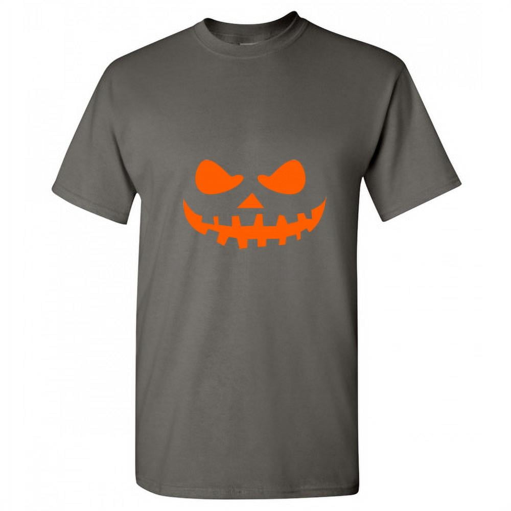 Teeth Pumpkin Emoticon Graphic Tees Men Halloween Novelty Humor Funny ...