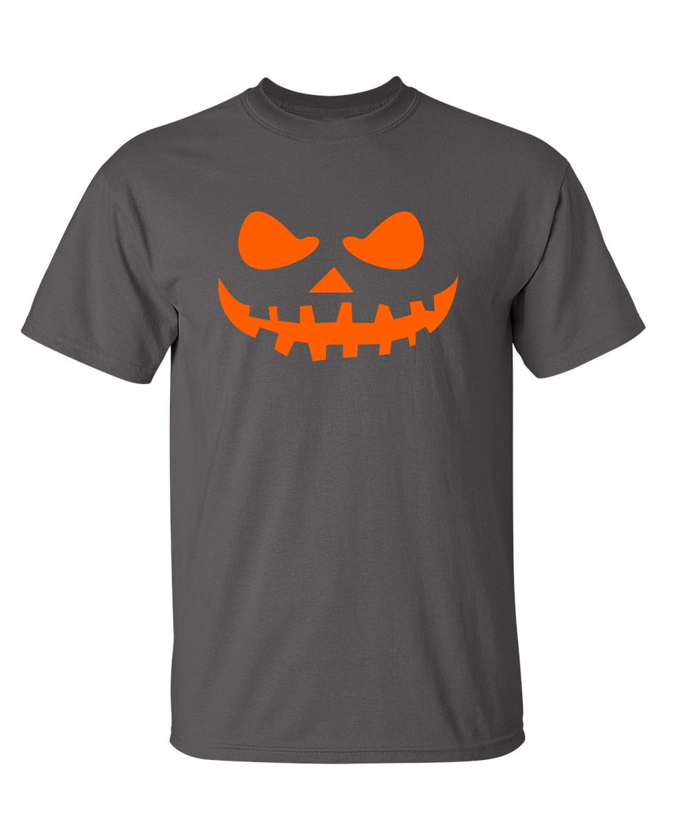 Teeth Pumpkin Emoticon Sarcastic Humor Graphic Novelty Funny Tall T ...