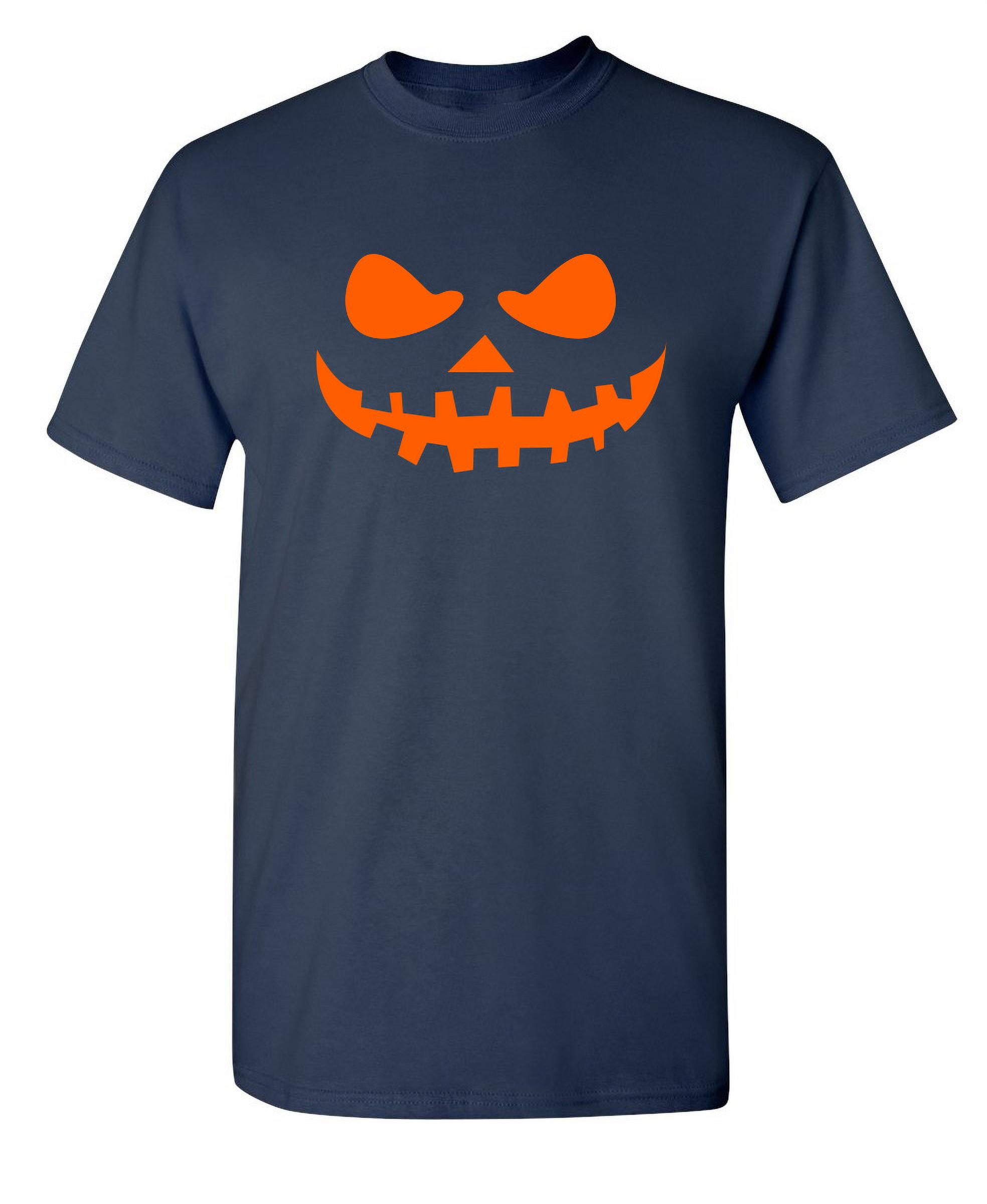 Teeth Pumpkin Emoticon Sarcastic Humor Graphic Novelty Funny Tall T ...