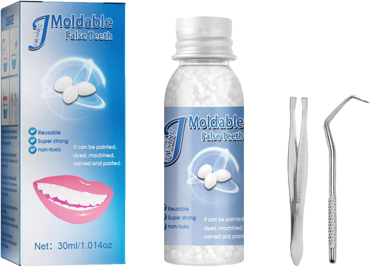 Teeth Repair Kit, Temporary False Teeth Moldable False Teeth for Snap ...