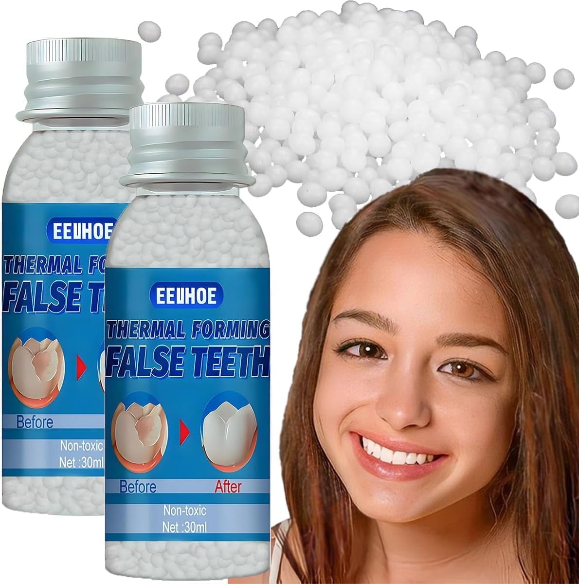 Teeth Repair Kit, Temporary False Teeth Moldable False Teeth for Snap ...