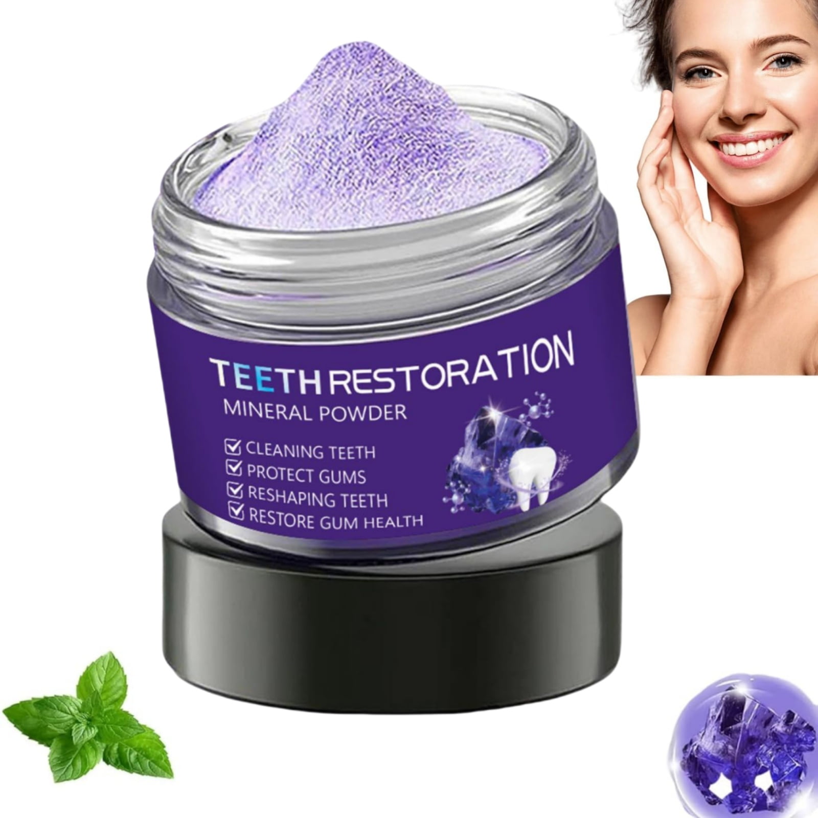 Teeth Restoration Mineral Powder 50g/1.76Oz,Tooth Restoration Mineral ...