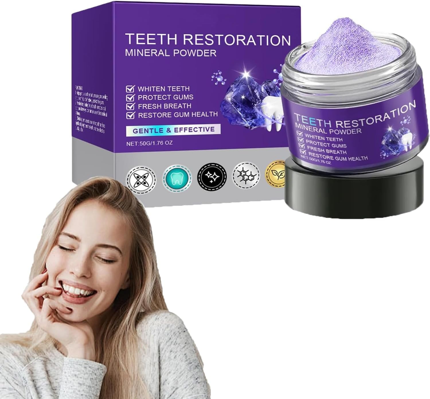 Teeth Restoration Mineral Powder,Effective in strengthening Teeth and ...