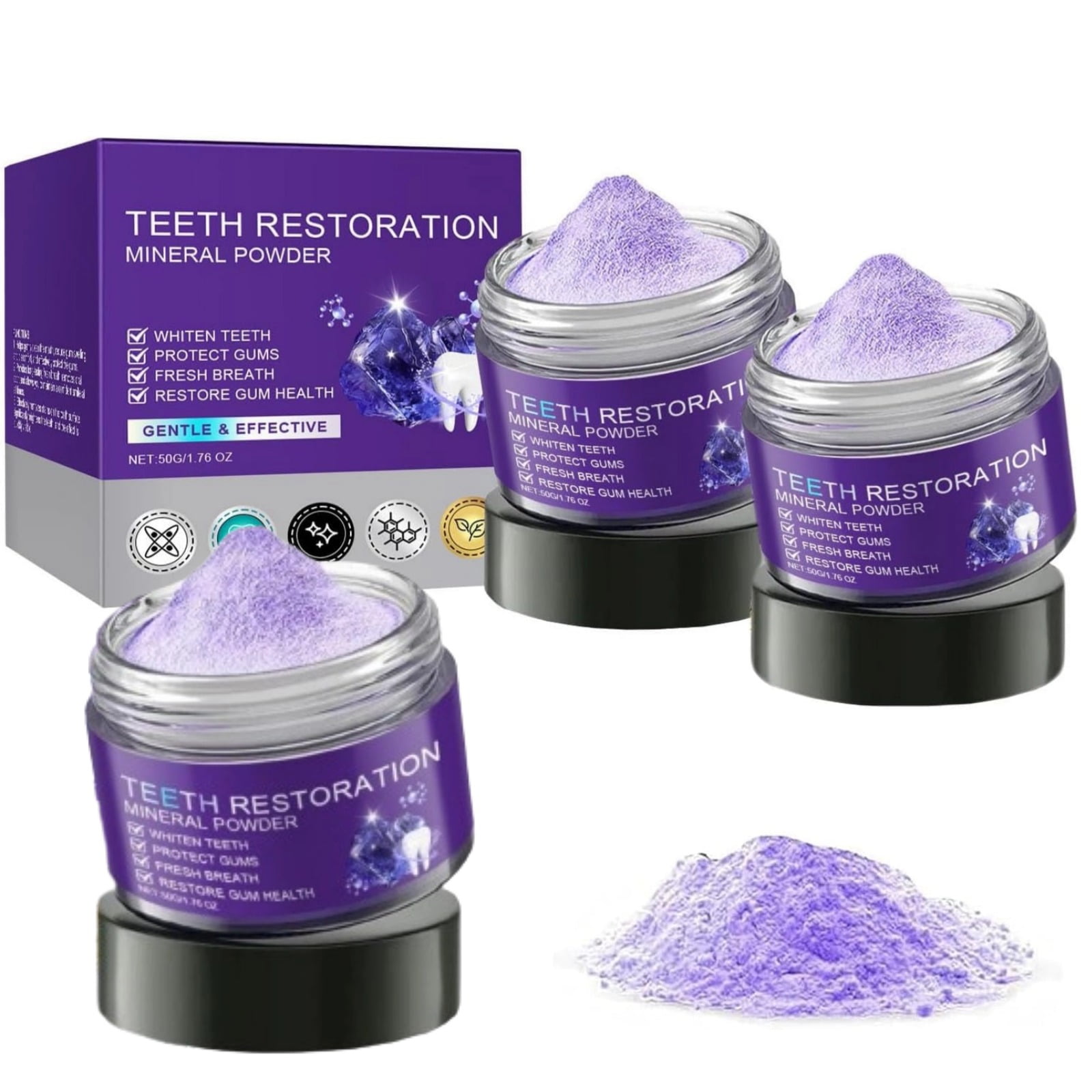Teeth Restoration Mineral Powder, Mineral Tooth Powder, Dental ...