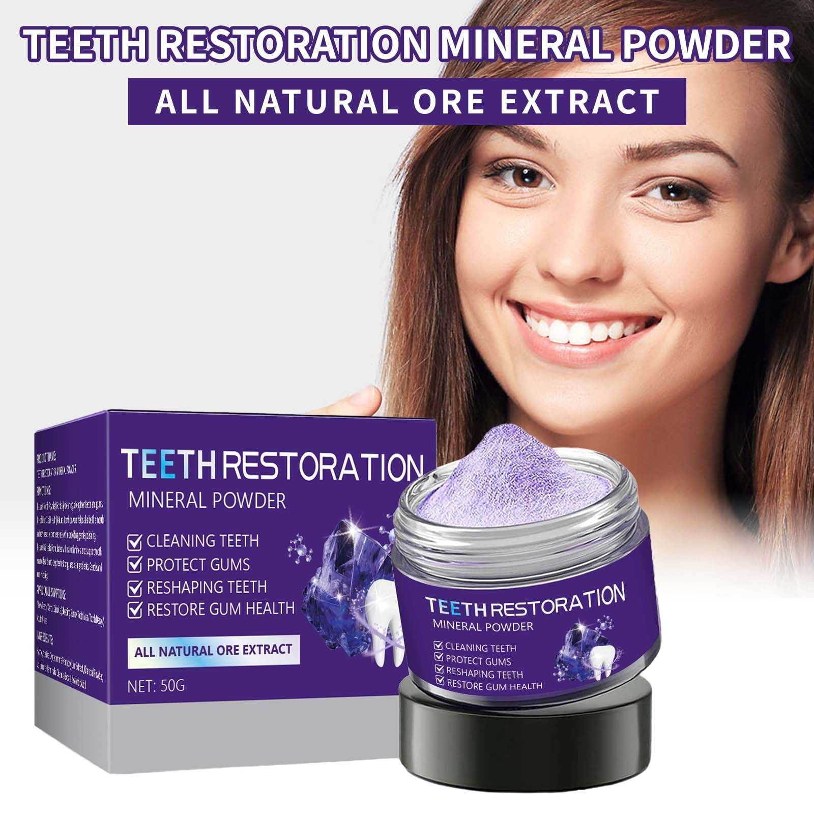 Teeth Restoration Mineral Powder Mineral Tooth Powder for Freshen ...