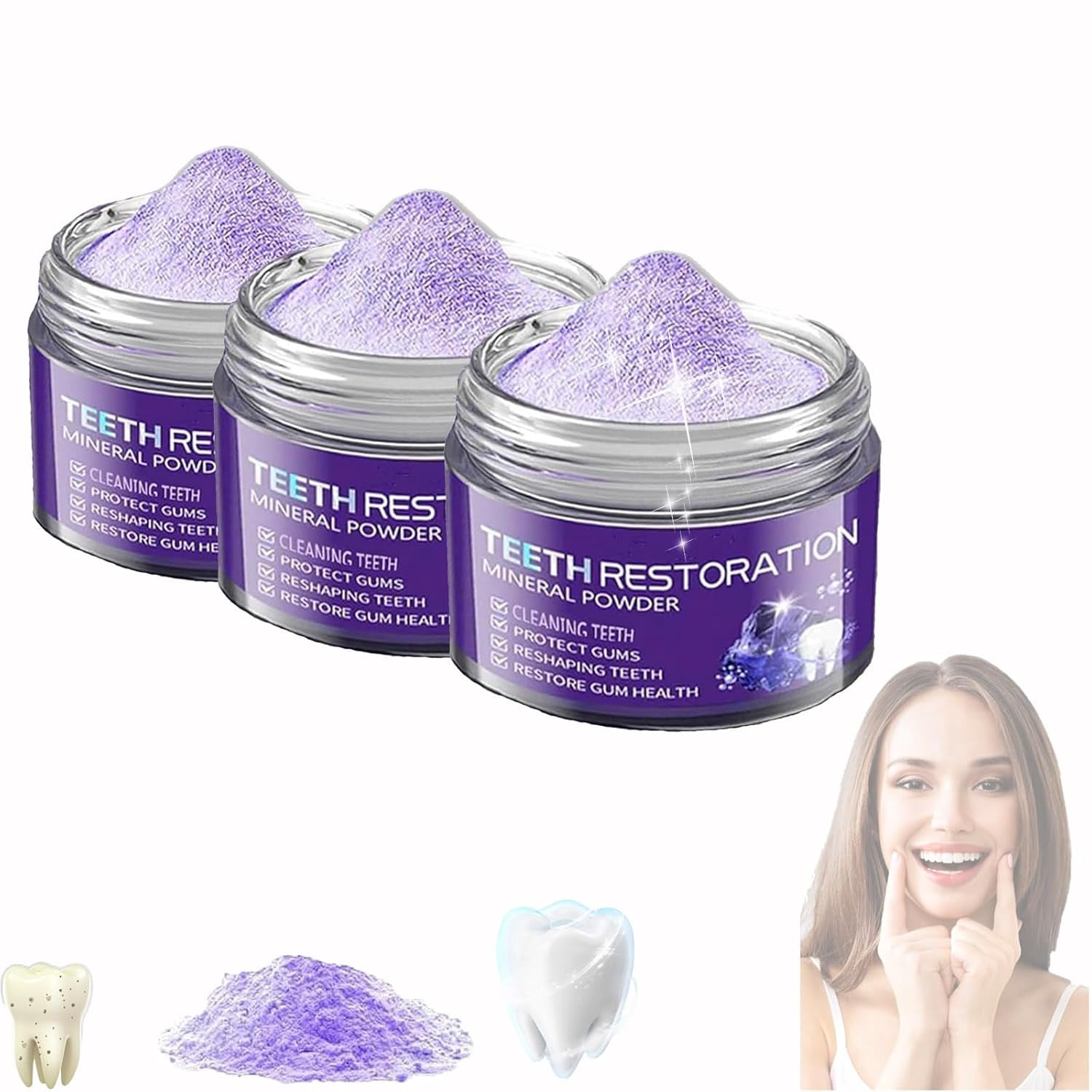 Teeth Restoration Mineral Powder,Mineral Tooth Powder, GaragelineTeeth ...