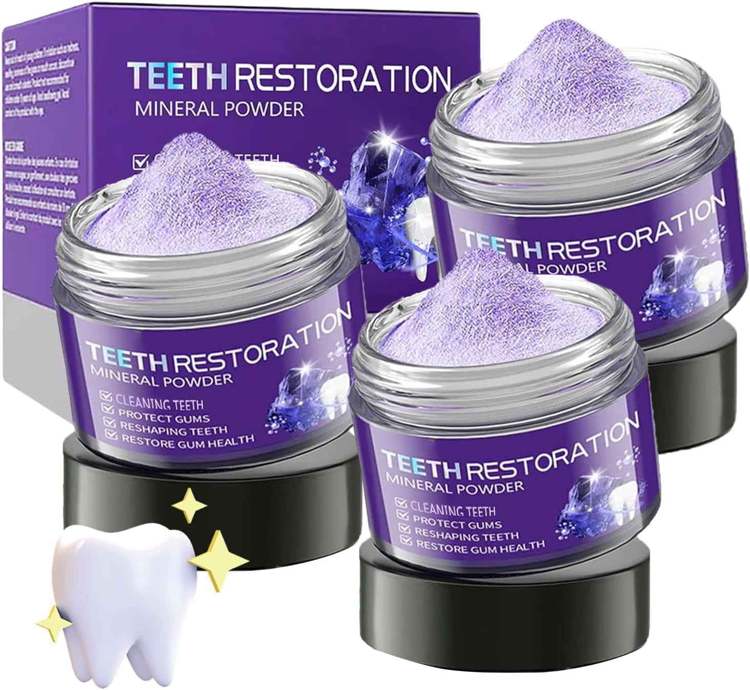 Teeth Restoration Mineral Powder,Mineral Tooth Powder, Teeth Whitening ...