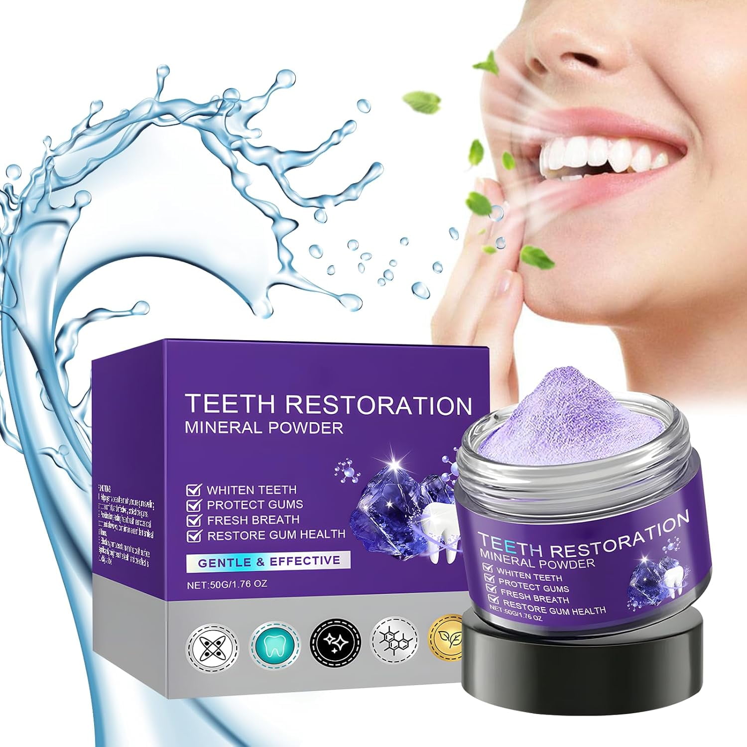 Teeth Restoration Mineral Powder, Mineral Tooth Powder, Tooth ...