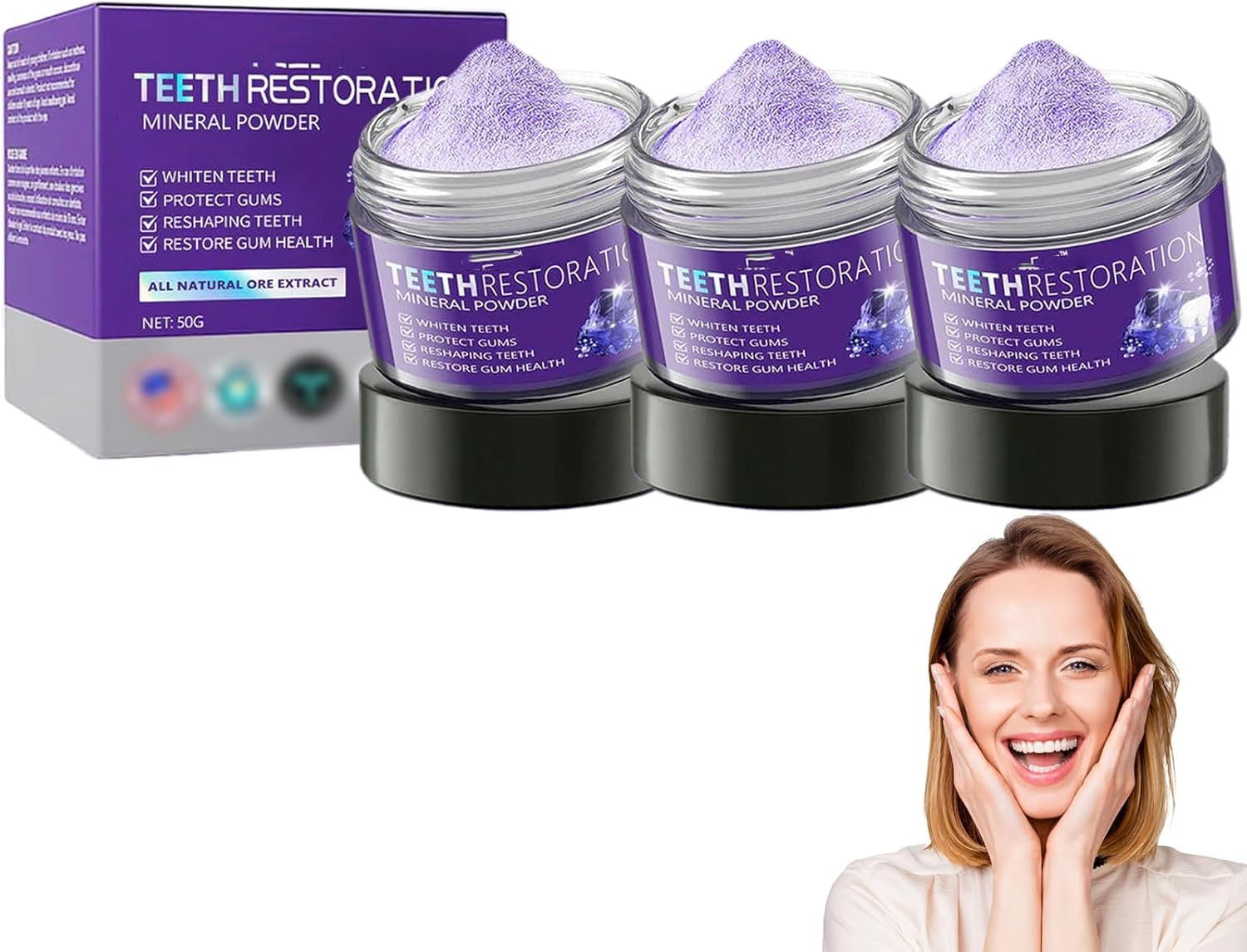 Teeth Restoration Mineral Powder,Mineral Tooth Powder,freshen Breath ...