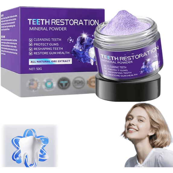 Teeth Restoration Mineral Powder, Teeth whitening Powder, Freshen ...