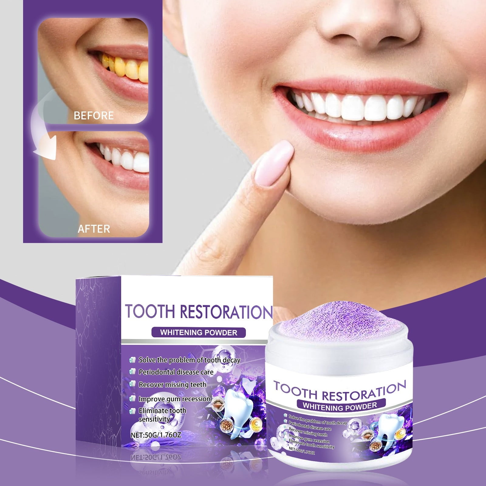 Teeth Restoration Mineral Powder, Mineral Tooth Powder, Dental ...