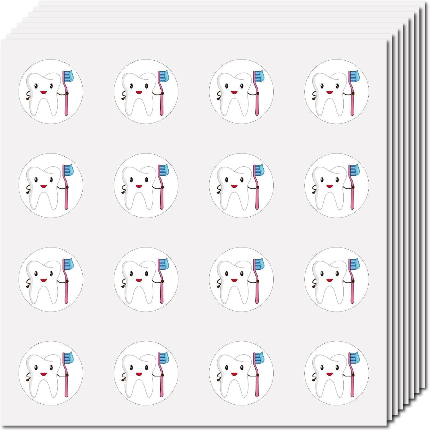 Teeth Shaped Sticker Cartoon Tooth Planner Stickers Plastic Self ...