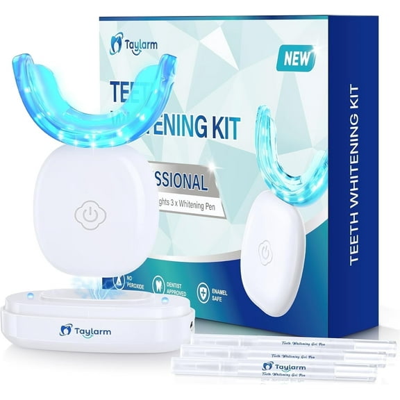 PurelyWHITE DELUXE Teeth Whitening Kit, LED Light, Non-Toxic Gel ...