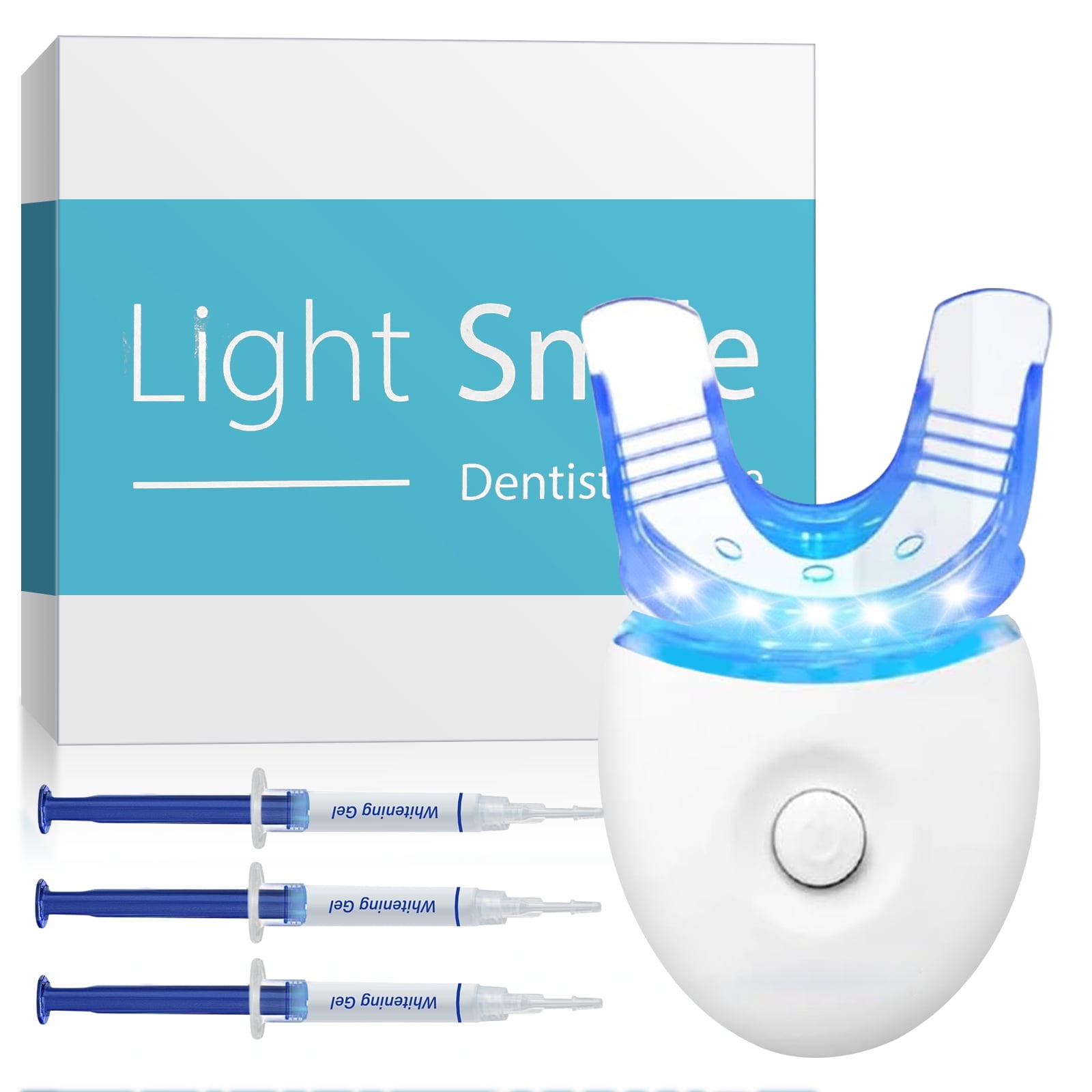Teeth Whitening Kit -LED Light Tooth Whitener with Mouth Trays ...