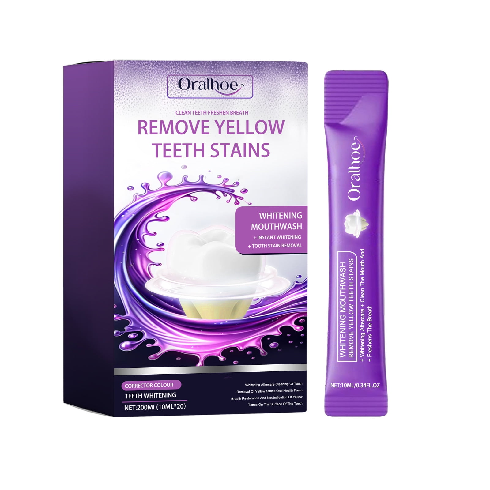 Teeth Whitening Liquid Serum | Advanced Color Correcting Mouthwash ...