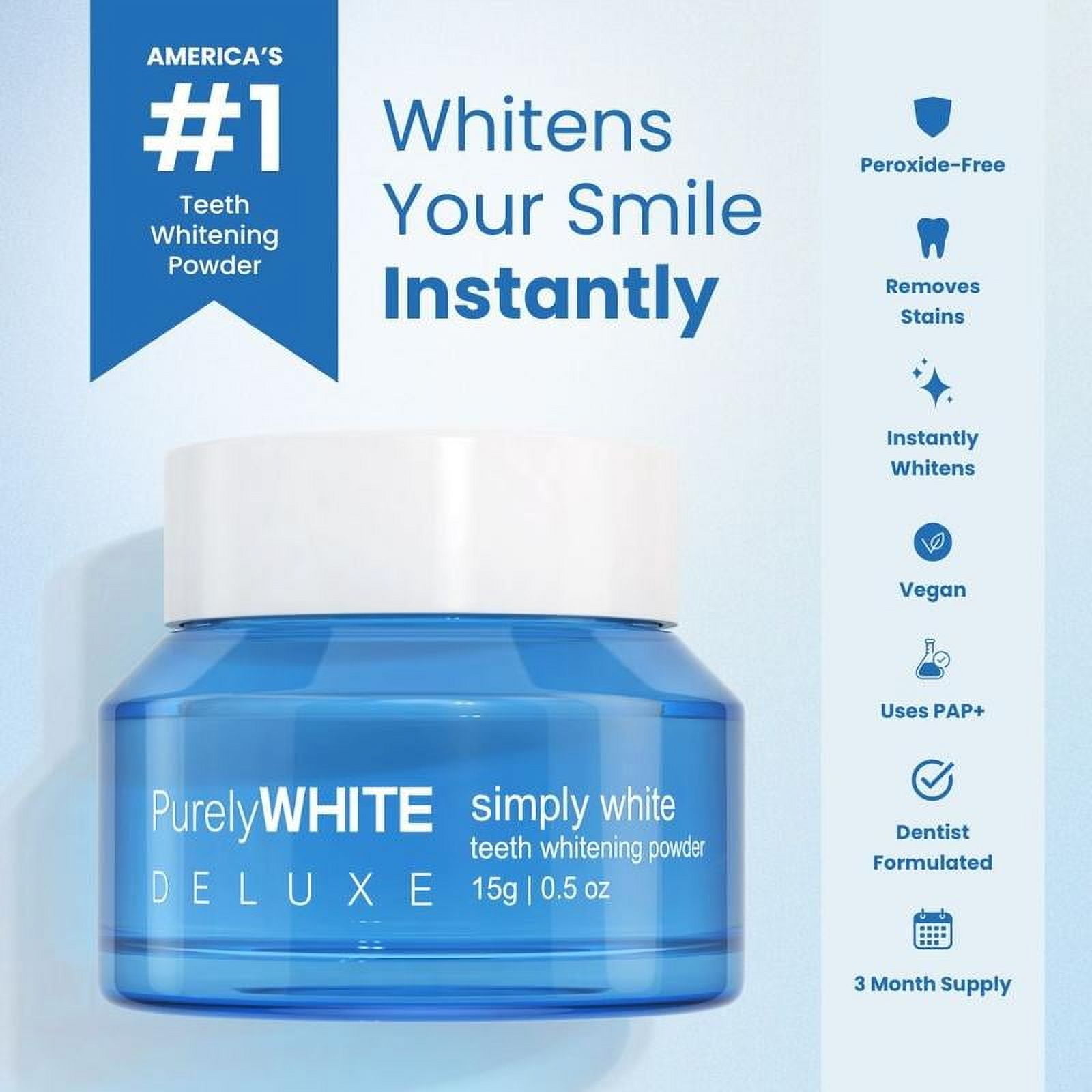 Teeth Whitening Powder | Instant Whitening and Stain Removal，Whitening ...