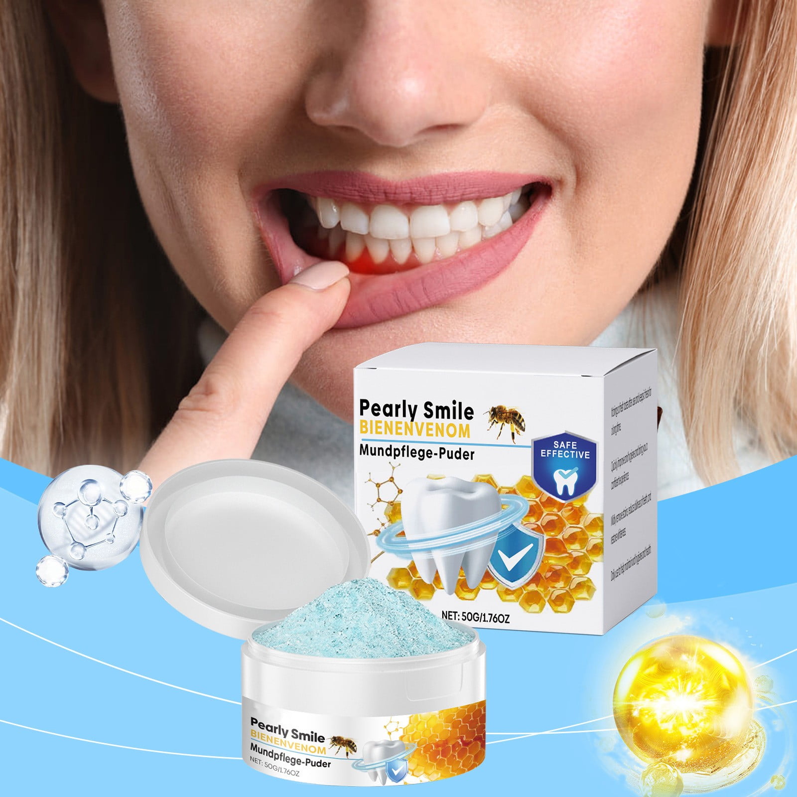 Teeth Whitening Powder Probiotic Tooth Powder Tooth Cleaning Powder ...